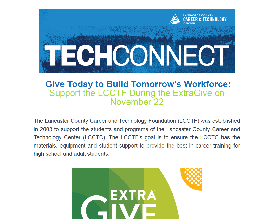 LCCTC TechConnect Newsletter - Nov. 2024, ExtraGive Special Edition ...