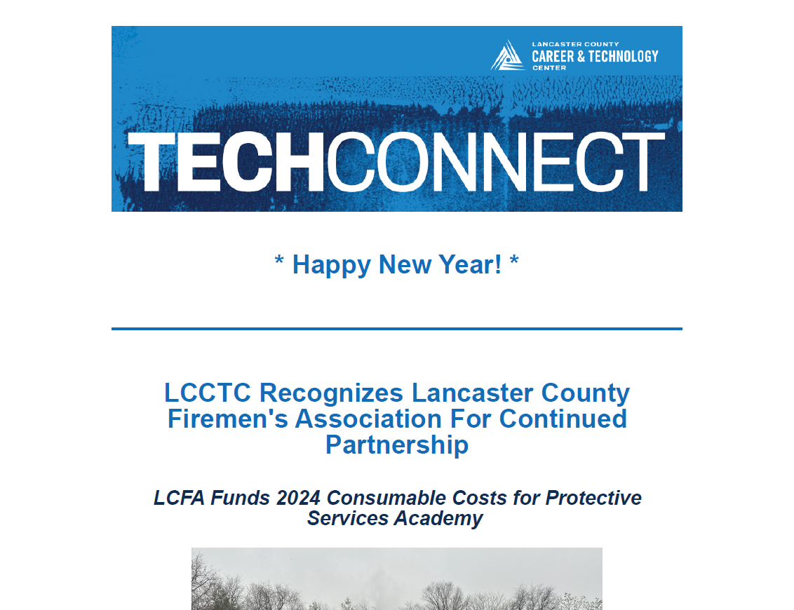 LCCTC TechConnect Newsletter – Jan. 2025 - Lancaster County Career ...