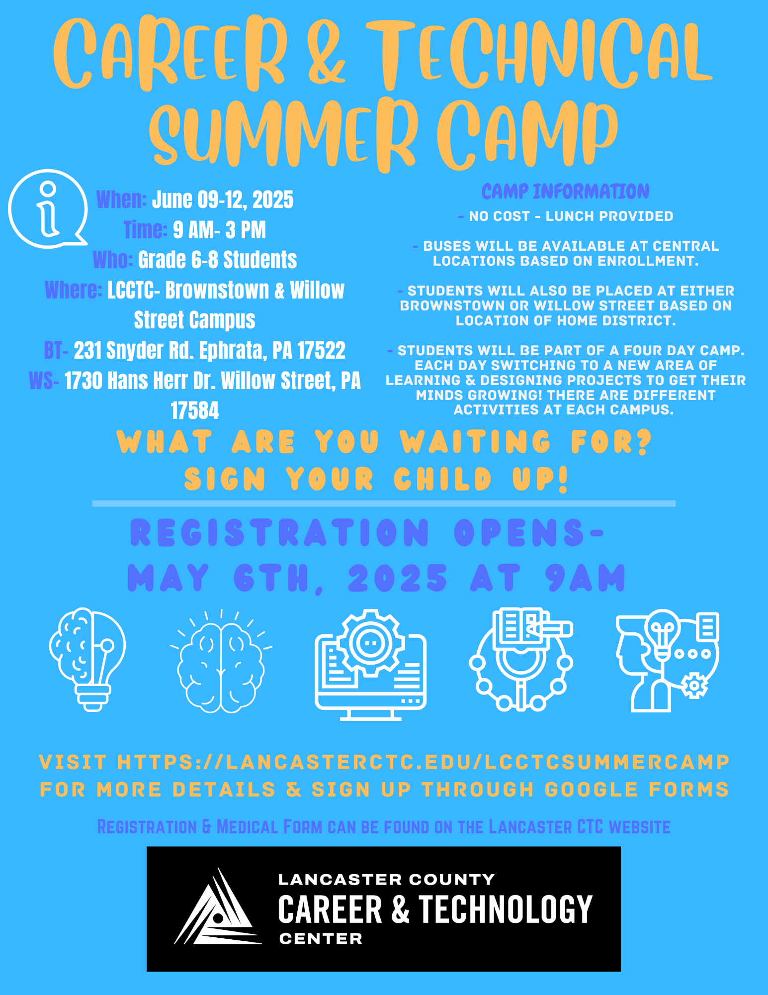 2025 Summer Camp Registration Opening Soon - Lancaster County Career ...